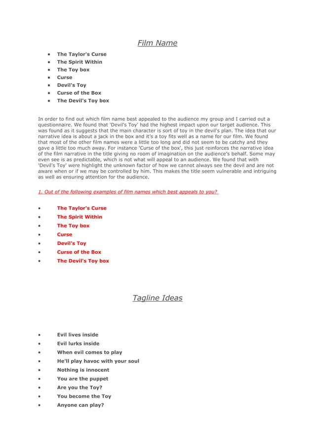 Ideas for title tagline and magazine name | PDF
