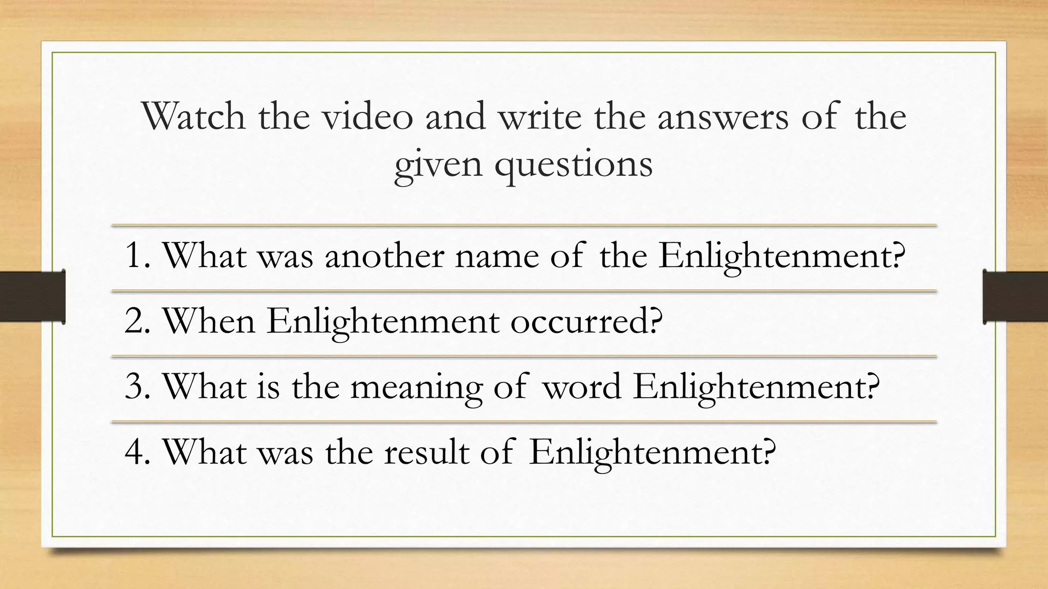 Ideas of enlightenment | PPTX | Science