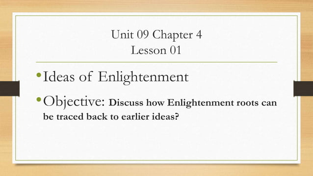 Ideas of enlightenment | PPTX | Science
