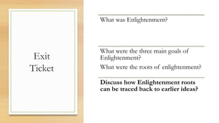 Ideas of enlightenment | PPTX | Science