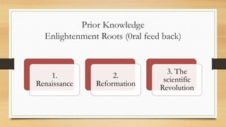 Ideas of enlightenment | PPTX | Science