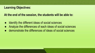 Ideas of Social Sciences | PDF