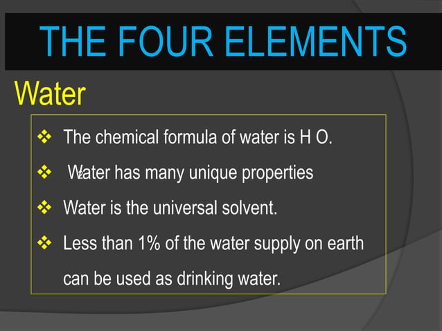 Ideas of the ancient greeks on the elements.pptx | Chemistry | Science