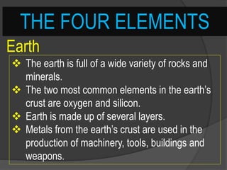Ideas of the ancient greeks on the elements.pptx | Chemistry | Science