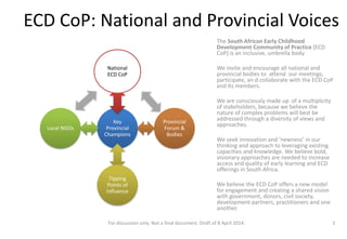 DRAFT ECD CoP Principles of Engagement document | PPT