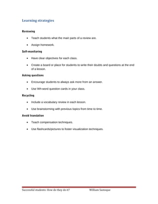 Ideas on how to help our students to be more successful | PDF