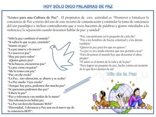 Ideas para celebrar la paz | PPT