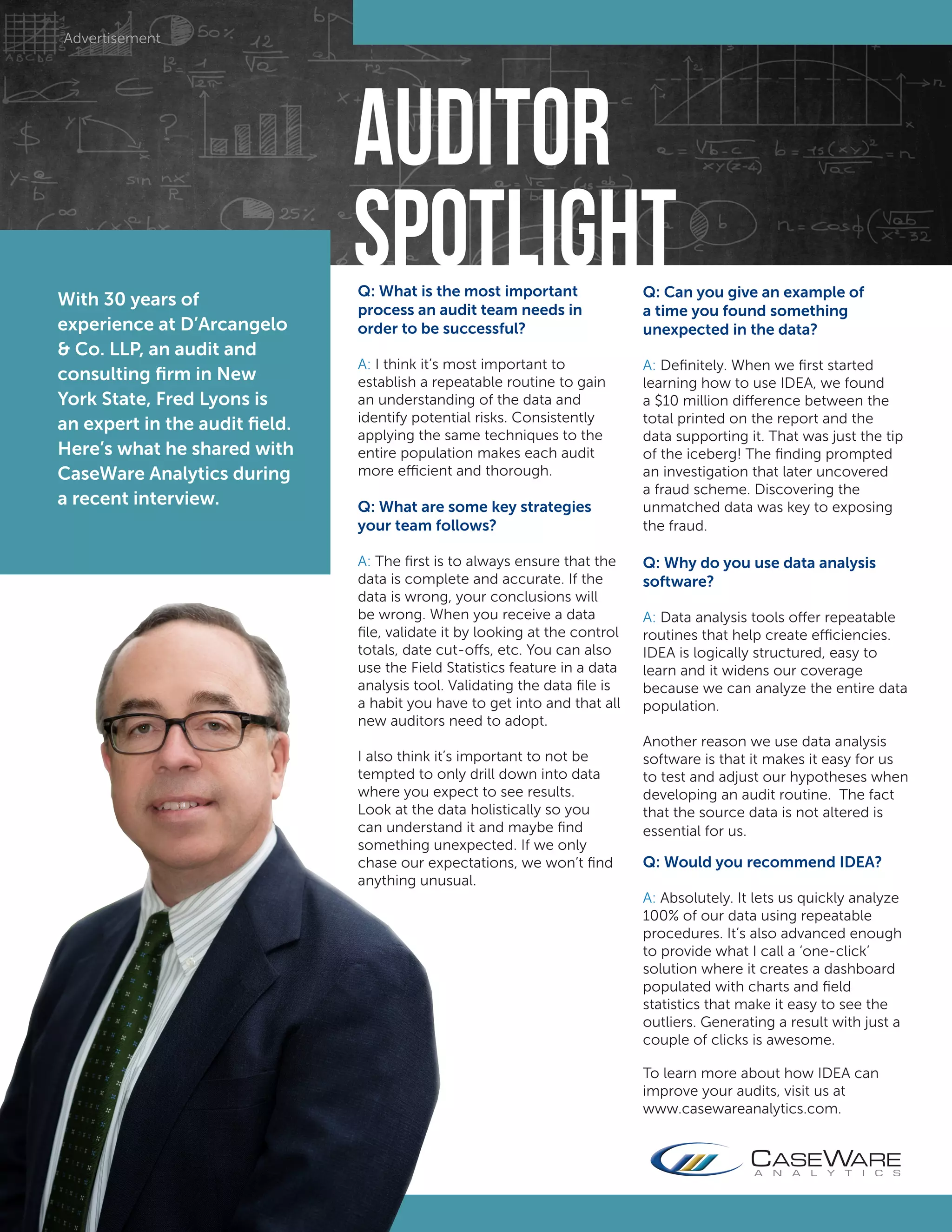 Auditor Spotlight - Fred Lyons | PDF