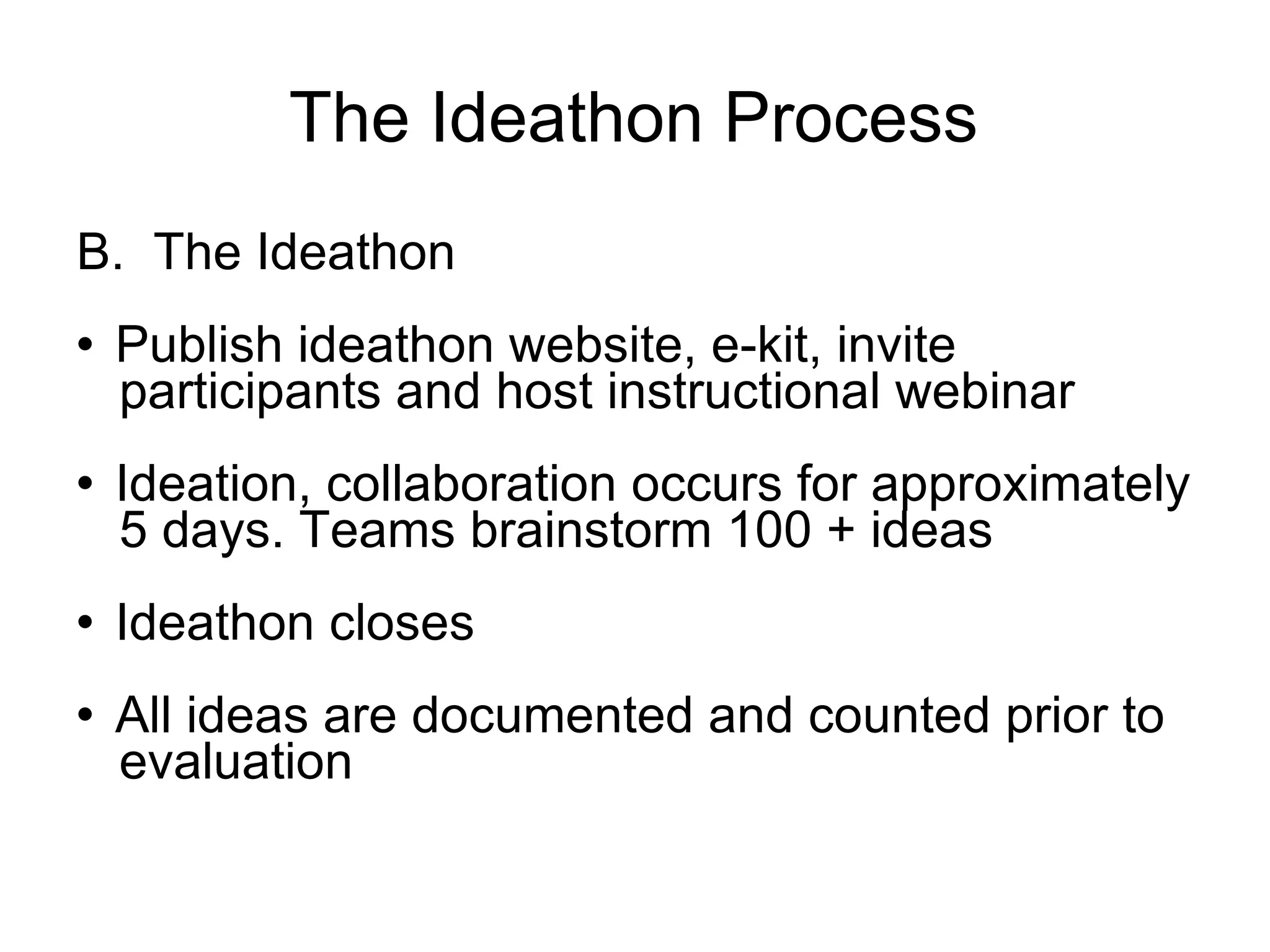 ideathon - Ideas That Give - Social Open Innovation with a Twist | PPT