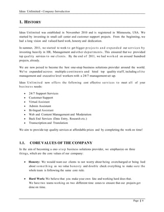 Ideas Unlimited - Company Introduction PDF | PDF