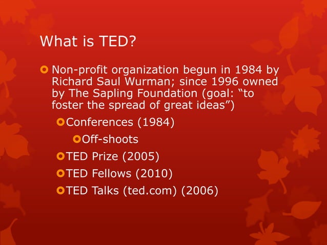Ideas Worth Spreading: Enhancing Language Skills with TED | PPT