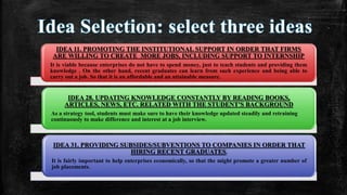 IDEA GENERATION AND IDEA SELECTION | PPTX | Student Financial Aid ...