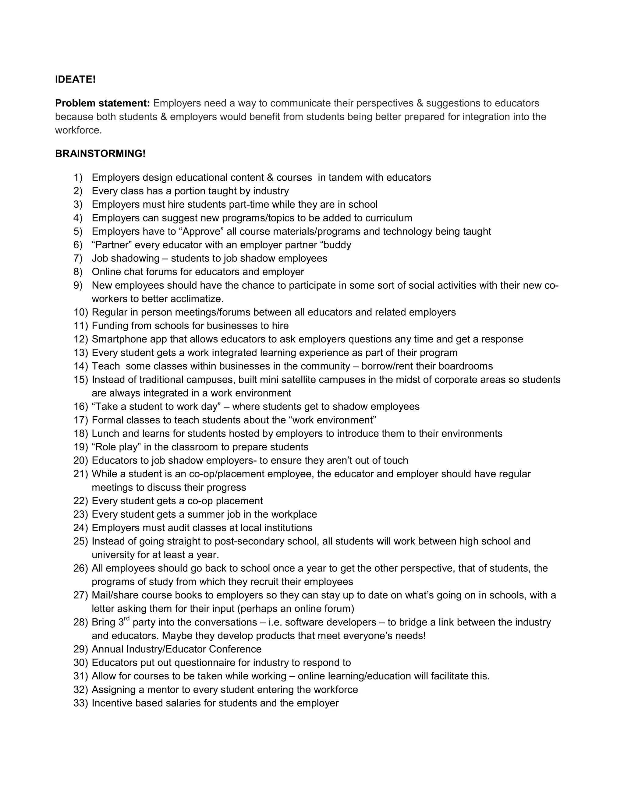 Ideation! | PDF | College Planning | College Education