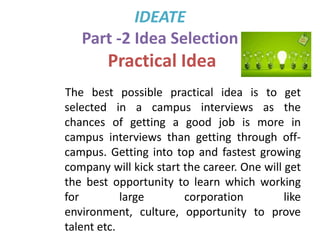 Ideate student | PPT