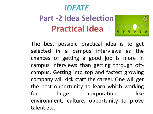 Ideate student | PPT