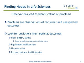 Ideation in Medical Device Development: Finding Clinical Needs | PPTX