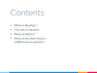 Design Thinking : Ideation | PPTX