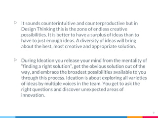 Design Thinking : Ideation | PPTX