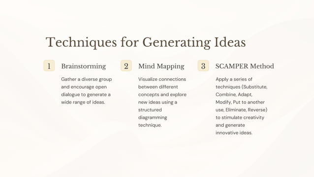 Understanding the Process of Ideation and Creating Basic Ideas for Your Project | PPT