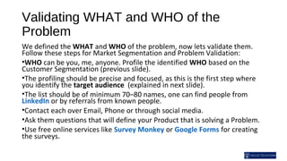 Idea Validation by Self Assessment | PPT