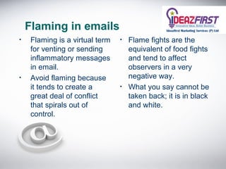 Ideazfirst Training, Email Etiquette | PPT | Email | Internet