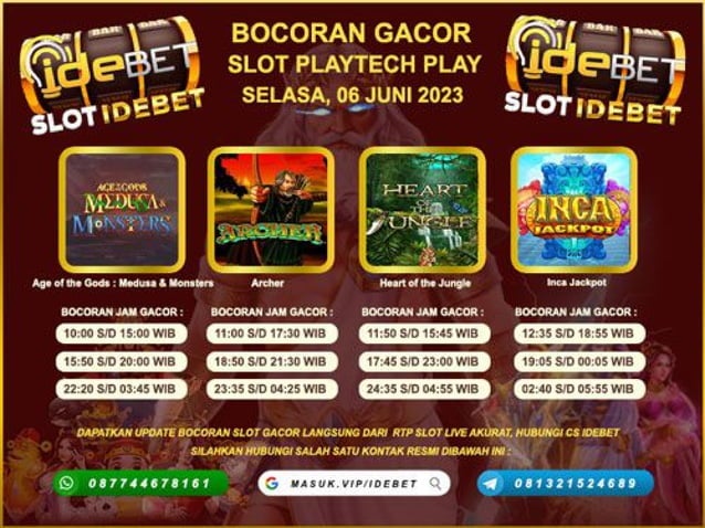 IDEBET : Situs Slot Playtech Deposit Bank Maybank 24 Jam | PPT