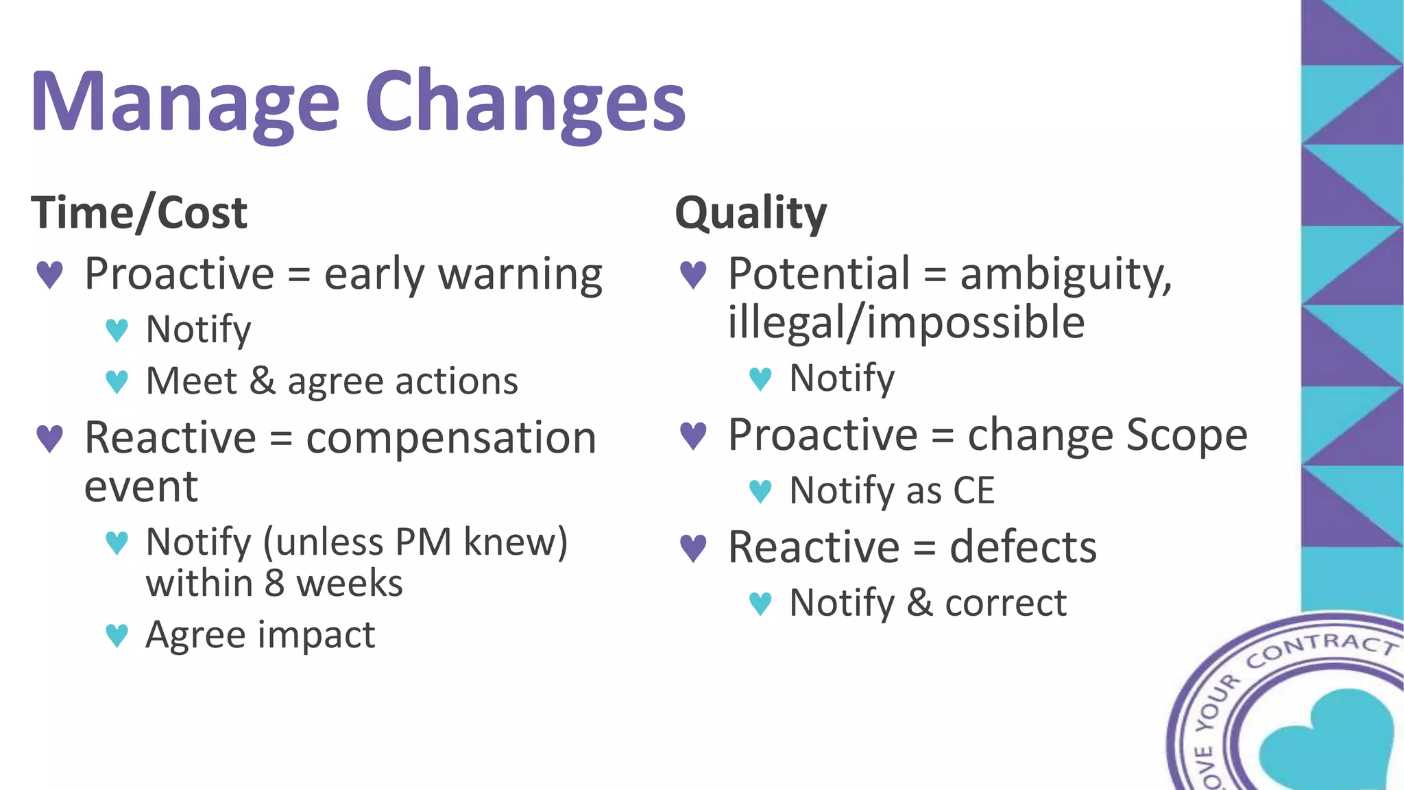 Managing Risks and Changes under NEC4 | PPTX