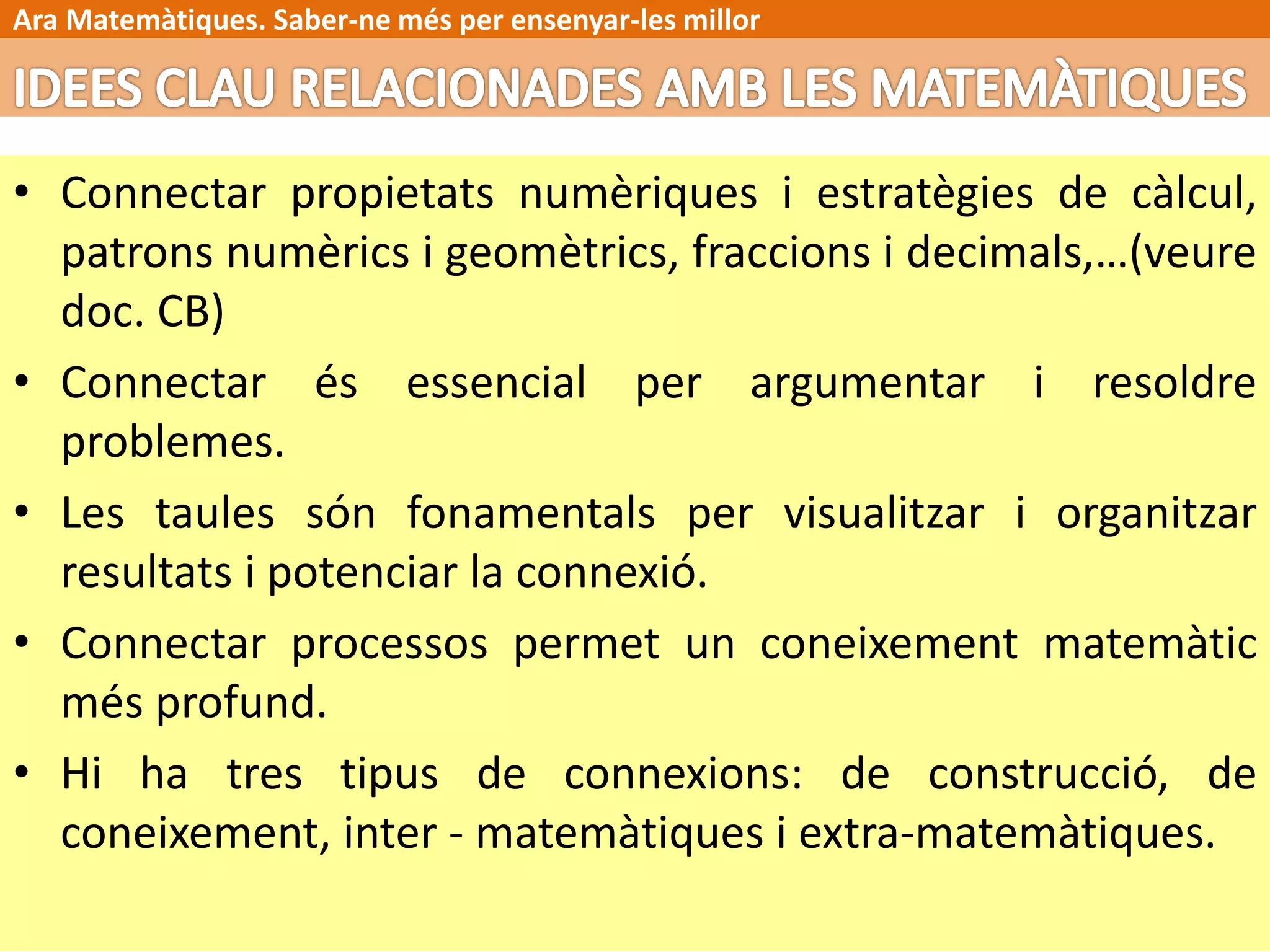 AraMat. Mòdul 3. Connexions. Idees clau | PPTX