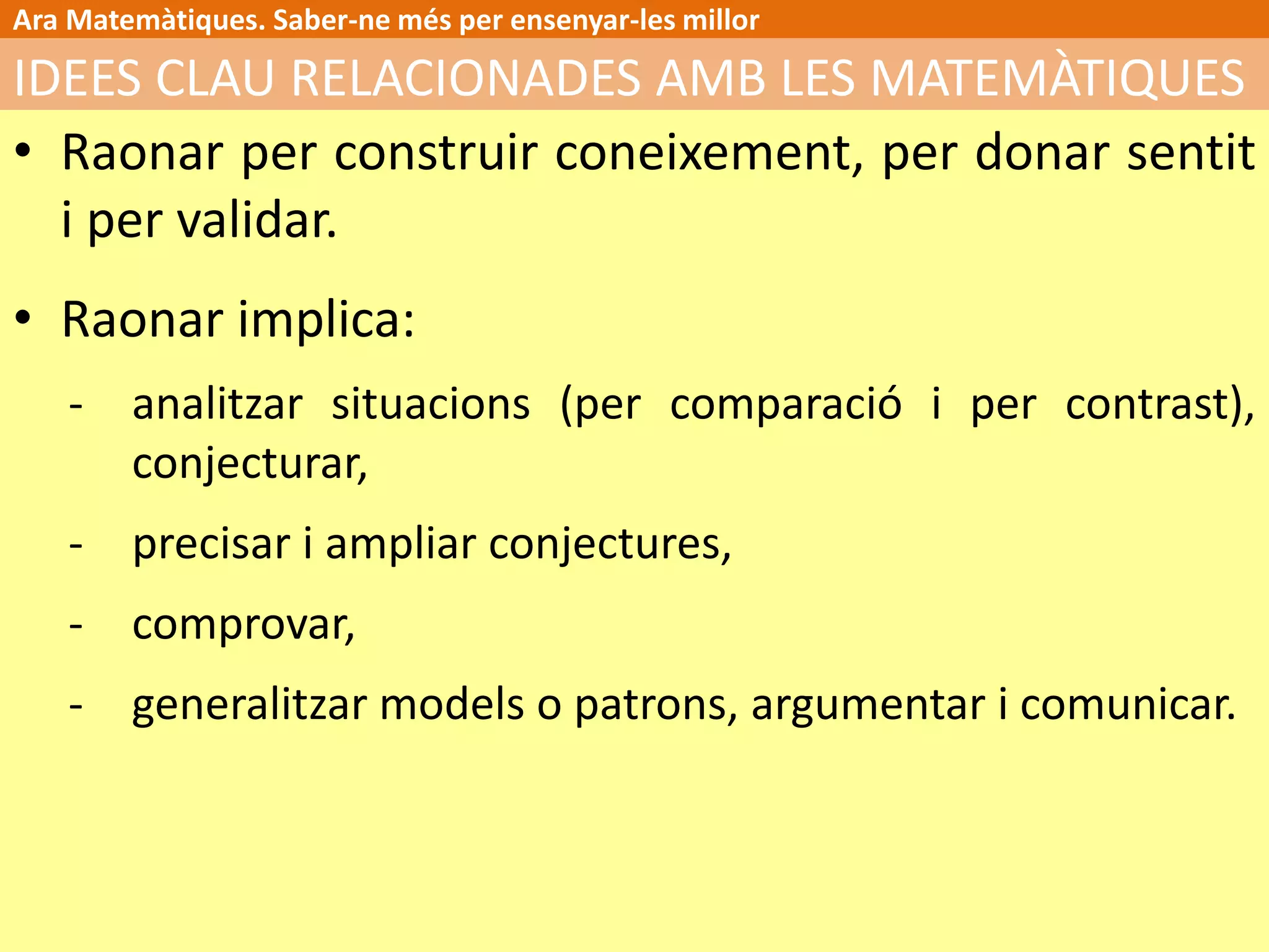 AraMat. Mòdul 3. Raonament i prova. Idees clau | PPT