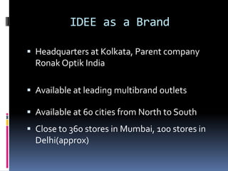 Promotional strategy for Idee sunglasses | PPTX