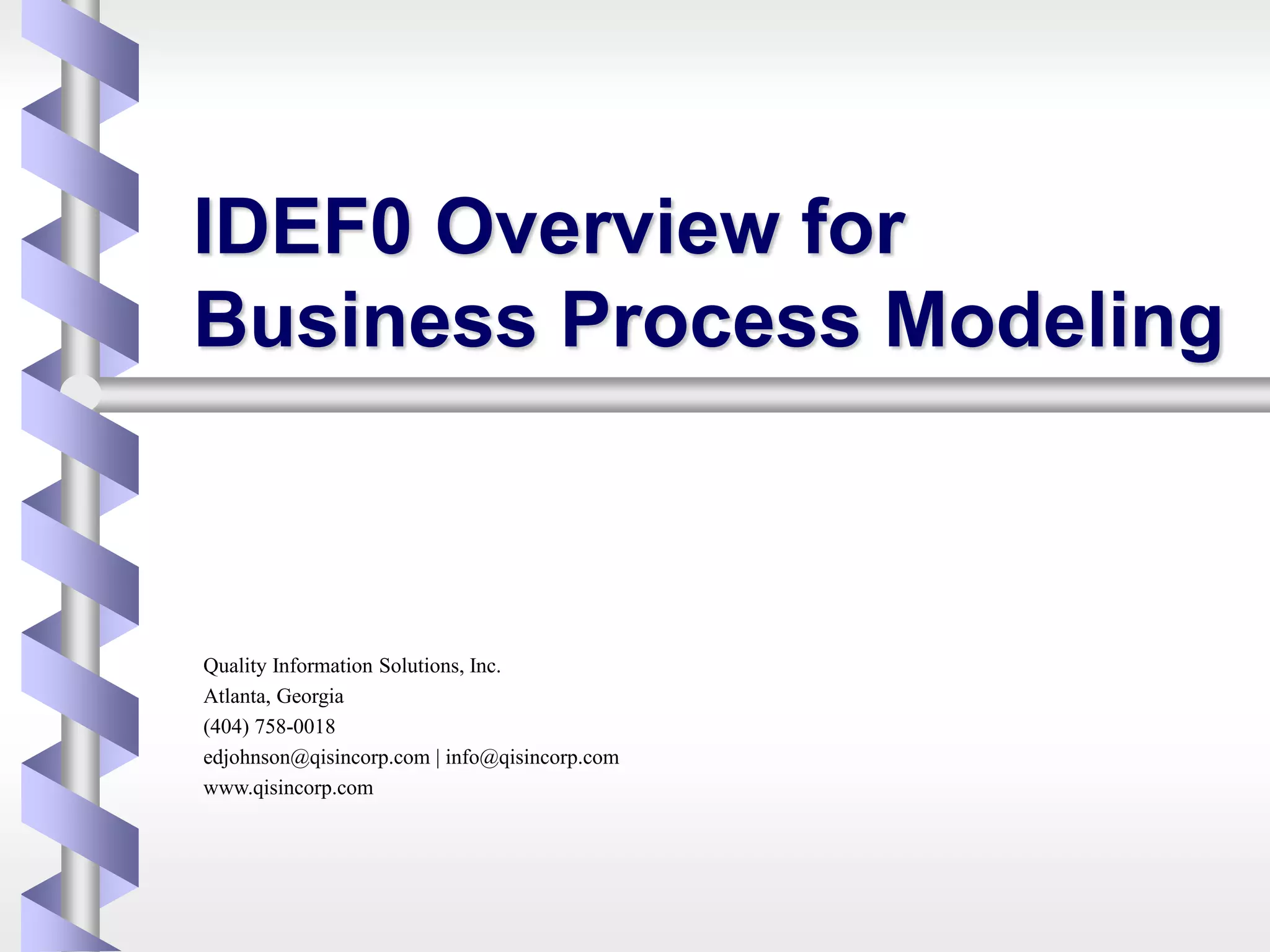 IDEF0 Overview for Business Process Modeling | PPSX