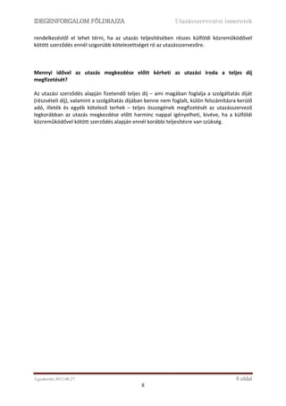 Idegenforgalom földrajza - 3. gyakorlat | PDF