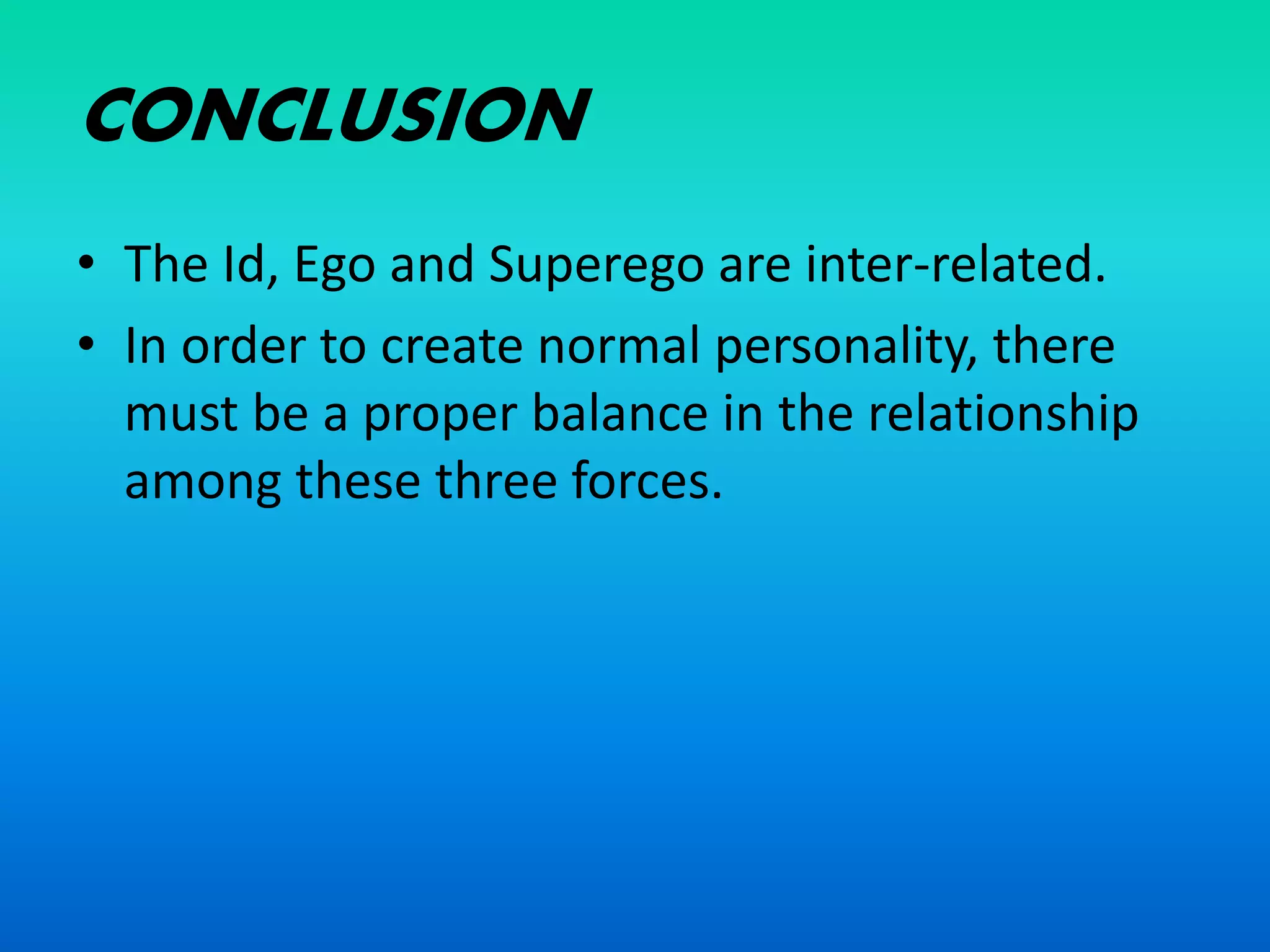 Id,ego and superego (o.b ppt) | PPTX