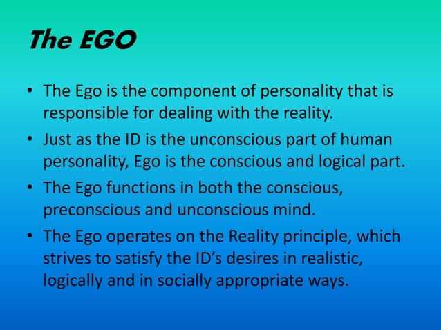 Id,ego and superego (o.b ppt) | PPTX