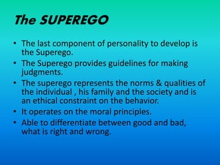 Id,ego and superego (o.b ppt)