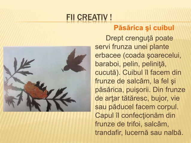 Idei creative pentru copii isteţi | PPTX