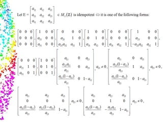 Idempotent matrix in m3 z | PPTX