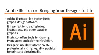 Idenfity the Adode Applications with pictures and their uses [Autosaved ...