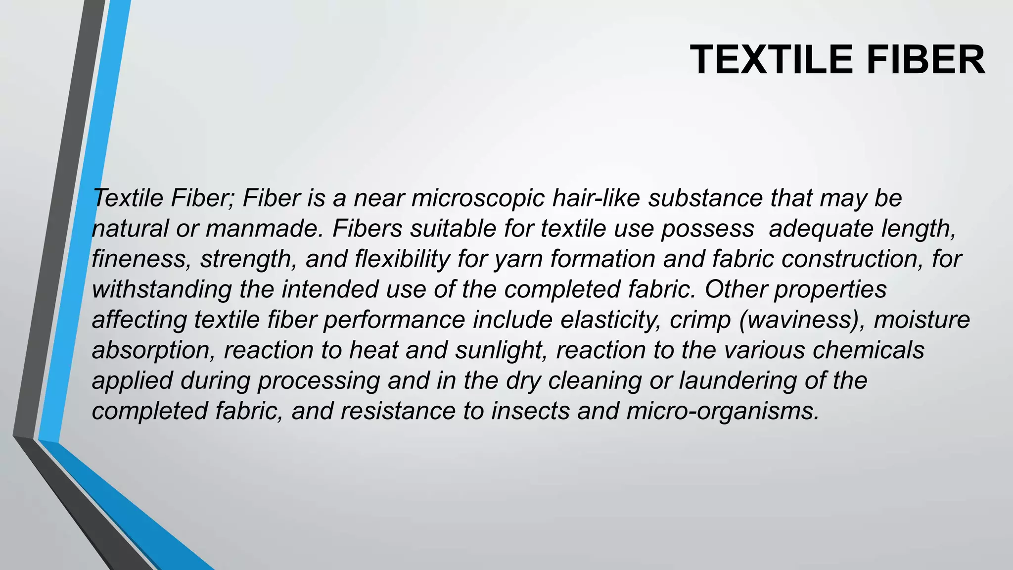 Identication of textile fibers | PPTX