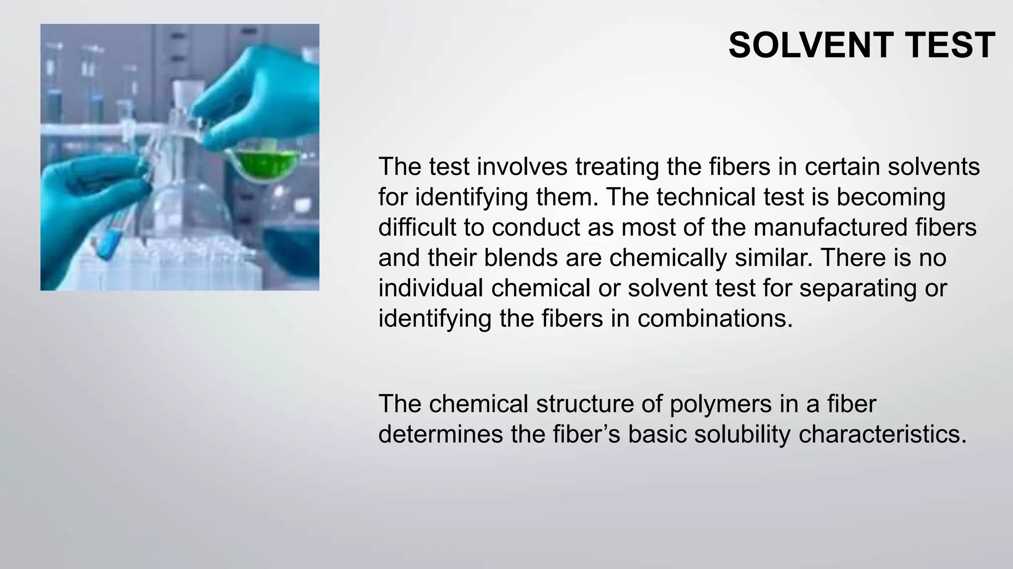 Identication of textile fibers | PPTX