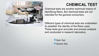 Identication of textile fibers | PPTX