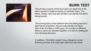 Identication of textile fibers | PPTX