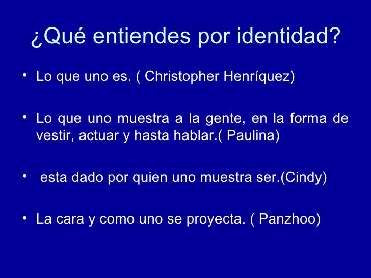 Que Es Identidad Su Definicion Y Significado 2021 Images