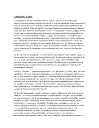 Identidad cultural | DOCX