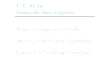 Identidades trigonometricas/Matematica | PPT
