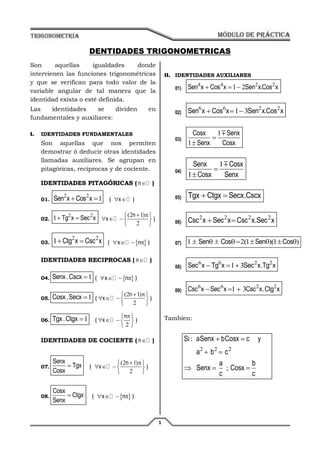 Identidades Trigonométricas