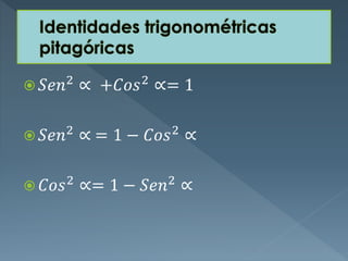Identidades trigonométricas | PPTX