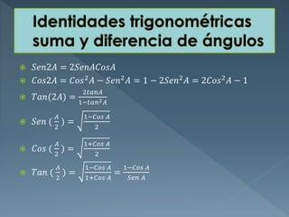 Identidades trigonométricas | PPTX