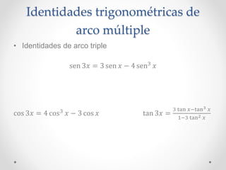 Identidades trigonométricas | PPT