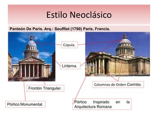 Identificación de elementos arquitectónicos del estilo neoclásico | PPTX
